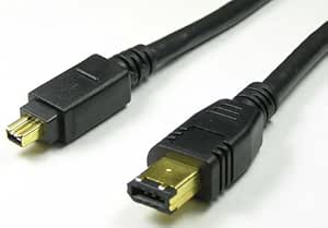 Amazon.co.jp: ケーブルダイレクト IEEE1394ケーブル [6pinオス－4pinオス] 1.8m 黒 (FireWire400) 1394-64G-06 : パソコン・周辺機器