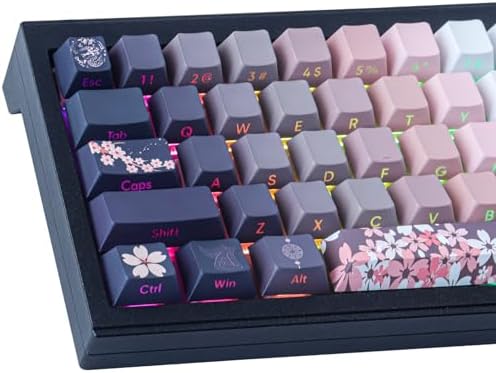 Sunzit PBT Keycaps 130 Keys Custom Cherry Profile Dye-Sub Keycap Set ...