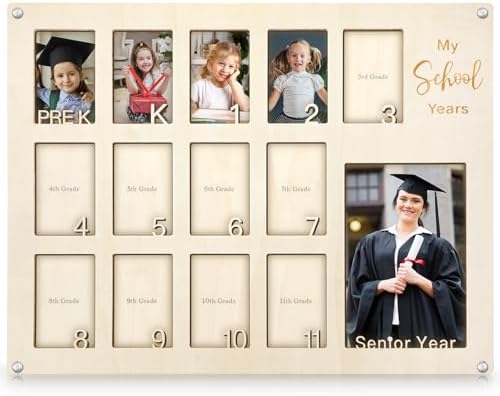 Amazon.com - School Years Picture Frame K-12 – Wooden School Photo ...