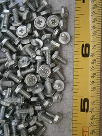 New Pack of Machine Screw 4/40 x 1/4 Long Hex Washer Head Steel Zinc ...