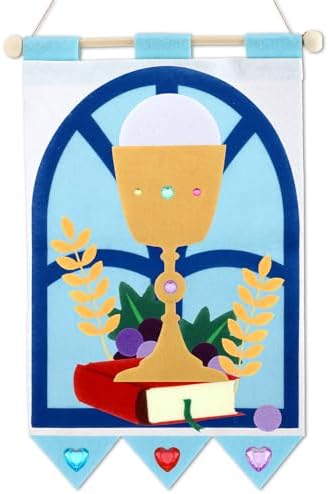 Amazon.com: Wettarn First Communion Banner Kit for Boys Girls 9 x 12 ...