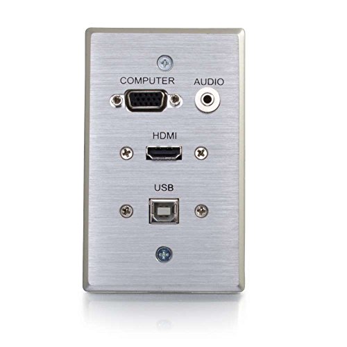 Snapklik.com : C2G Legrand HDMI VGA And AUX Wall Pass Through