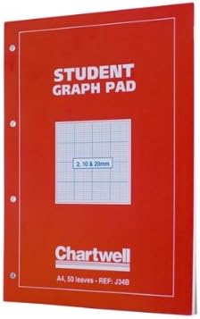 Exacompta Chartwell Student Graph Pad 70 gsm 2/10/20 mm Grid 50 Sheets ...
