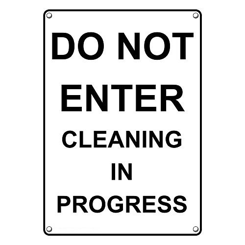Amazon.com: Weatherproof Plastic Vertical Do Not Enter Cleaning in ...