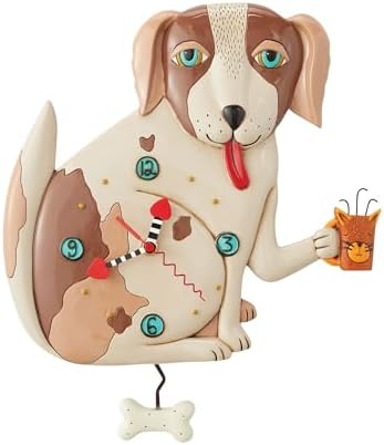 Amazon.com: Enesco Allen Designs No Bones Dog Clock, 12.6 Inches : Home ...