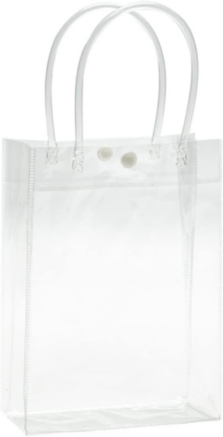 Amazon.com: 12 pc Clear Gift Bags,Plastic Gift Bags with Handle and ...