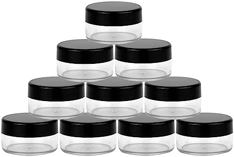 10 PCS Sample Pots for Cosmetics, 10Gram/10ml Jars, Cosmetic Containers ...