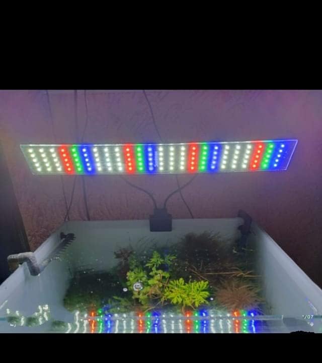 Sonimax Aquarium Light, 30W Double Stand WRGB LED, Black Acrylic Body ...