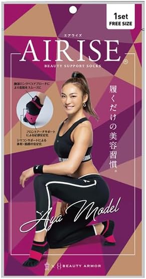Amazon.co.jp: [OTOGINO] 正規品 AIRISE エアライズアヤモデル フィットネスプロデューサー AYA監修 5本指 ソックス : ファッション