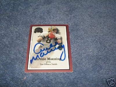 Archie Manning Saints 2000 Gotg Jsa/coa Signed Card - Football ...