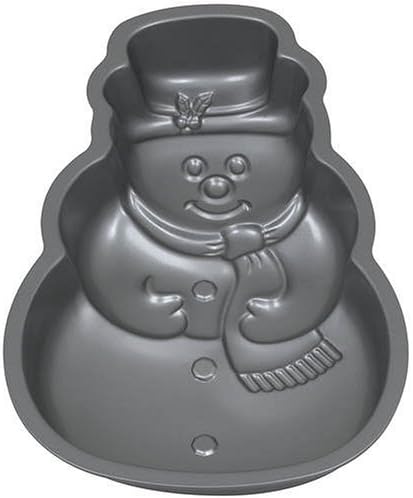 Amazon.com: Baker's Secret Nonstick Snowman Holiday Pan: Novelty Cake ...
