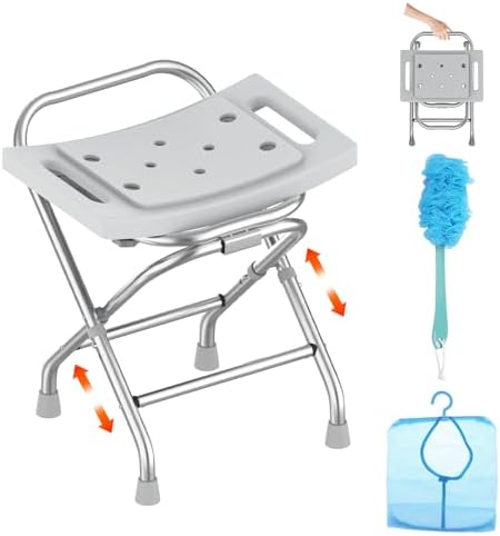 Amazon.com: OasisSpace Folding Shower Chair for Inside Shower, 300lbs ...