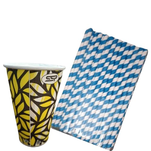 Paper Glass and Straw Combo Pack of 50 : Amazon.in: Health & Personal Care