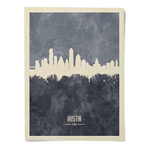 Austin Texas Skyline art print poster, unframed -10688 : Amazon.co.uk ...