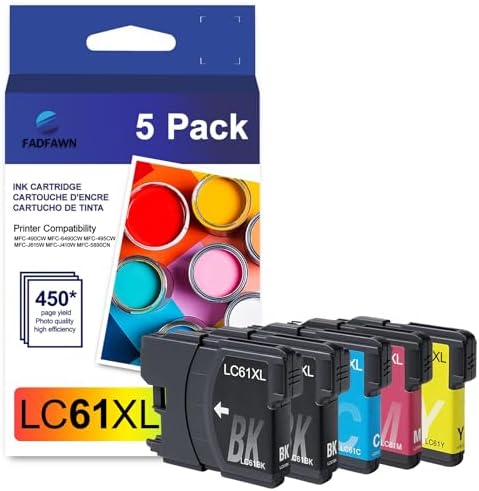 Amazon.com: Brother® LC61 Black/Color Ink Cartridges, Pack Of 4 ...