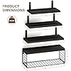 Amazon.com: Zincify 4+1 Floating Shelves for Wall Decor, Wall Shelves ...