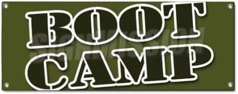Amazon.com: Boot Camp Banner Sign Fitness Run Trainer Weights Gym ...