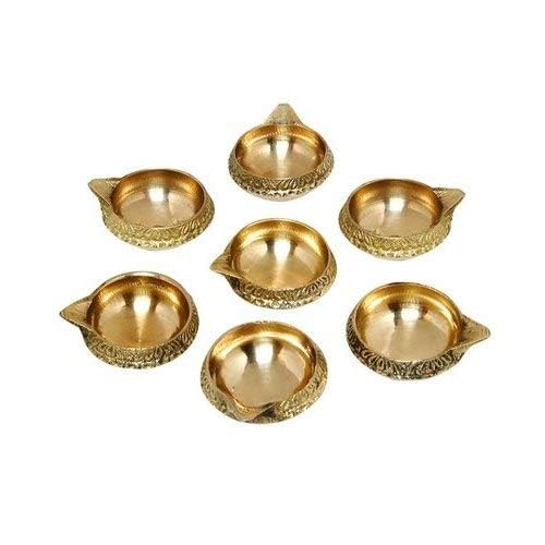 Buy Brass Kuber Diya, Bronze, Set of 6, Packaging Type: Box Online at ...
