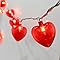 Amazon.com : Red Heart String Lights, 8.5Ft Outdoor Valentine's Day ...