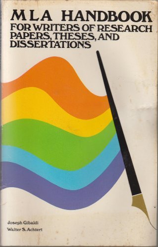 MLA Handbook: Joseph Gibaldi, Walter S. Achtert: 9780903846028: Amazon ...