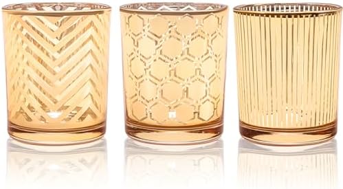 Amazon.com: Serene Spaces Living Set of 32 Etched Squares Glass Votive ...