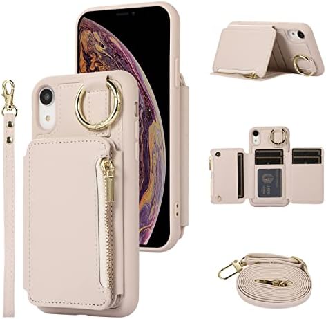 Amazon.com: Furiet Wallet Case for iPhone XR Leather Clasp Flip Zipper ...