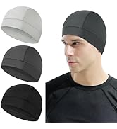 Qearl 3 PCS Cotton Skull Caps,Lightweight Beanie Sleep Hats Sweat ...