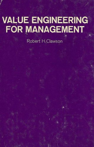 Value Engineering for Management: Robert Clawson: 9780877690436: Amazon ...