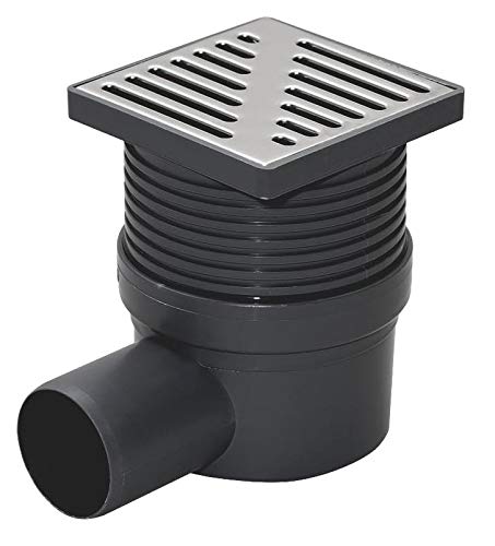 Regulated Height Side Outlet 100x100mm Floor Ground Waste Drain Gully ...