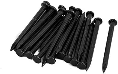 sourcing map Clous 3mm x 40mm Fibre Béton Ciment Mur Point Clous Noir ...