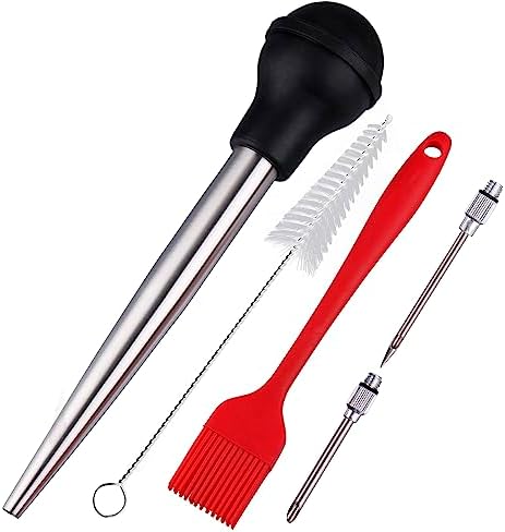 Amazon.com: Kalsreui Turkey Baster Set, 18/8 Stainless Steel Turkey ...
