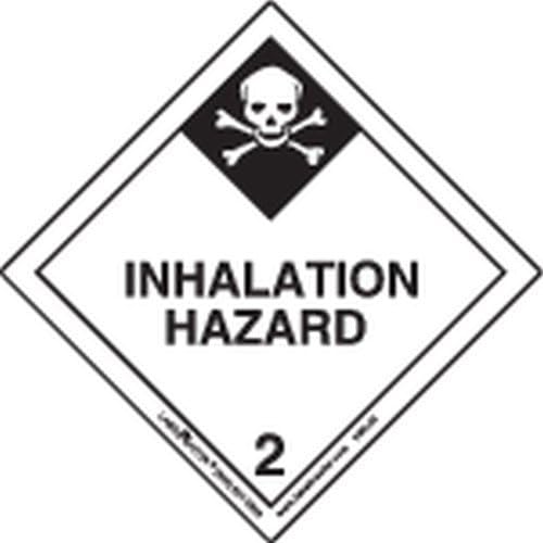 Labelmaster HMSL280 Inhalation Hazard Worded Label, PVC-Free Film ...