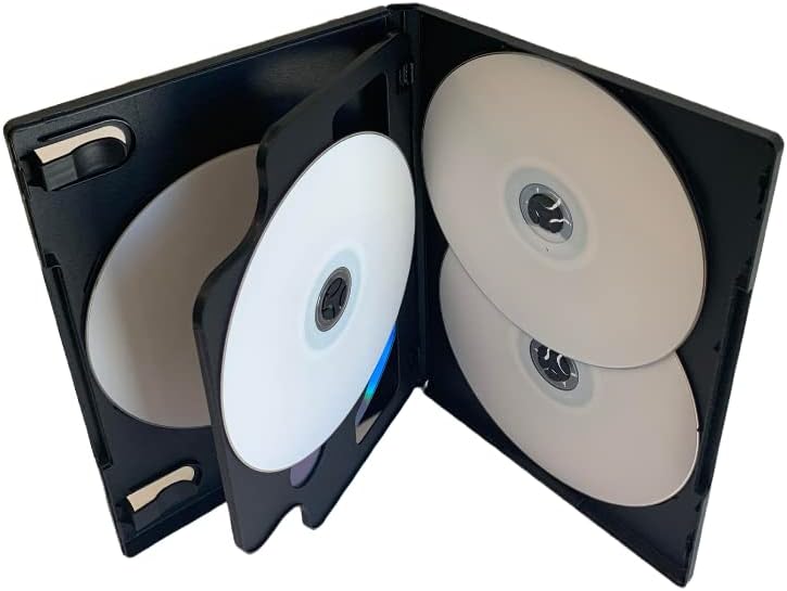 Amazon.com: MediaPack4All 14mm Black DVD Case, Multi-Five Disc Storing ...