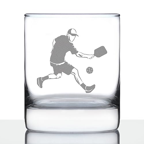 Amazon.com: Pickleball Player Man Rocks Glass - Pickleball Gifts and ...
