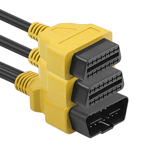 Snapklik.com : 1ft Feet 30cm/12 Inch Full 16 Pin OBD2 OBD II Y Splitter ...