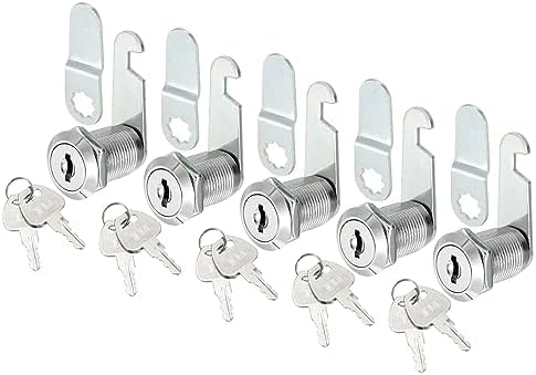uxcell Cabinet Drawer Cam Lock, 1" Cylinder Length Fits Up to 5/8 ...