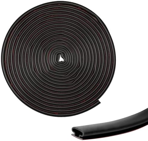 D-Shape Rubber Door Seal Strip - 6M PVC Weather Stripping Self-Adhesive ...