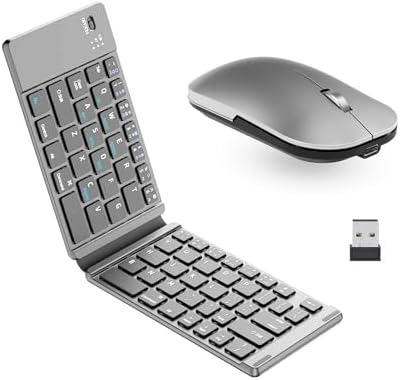 Amazon.com: ProtoArc Foldable Keyboard Mouse Combo, XKM01 CaseUp ...
