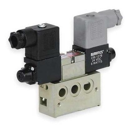 Numatics 031SS7154000061 Mark 3 Double Solenoid Valve w/Man Block 3 Pos ...