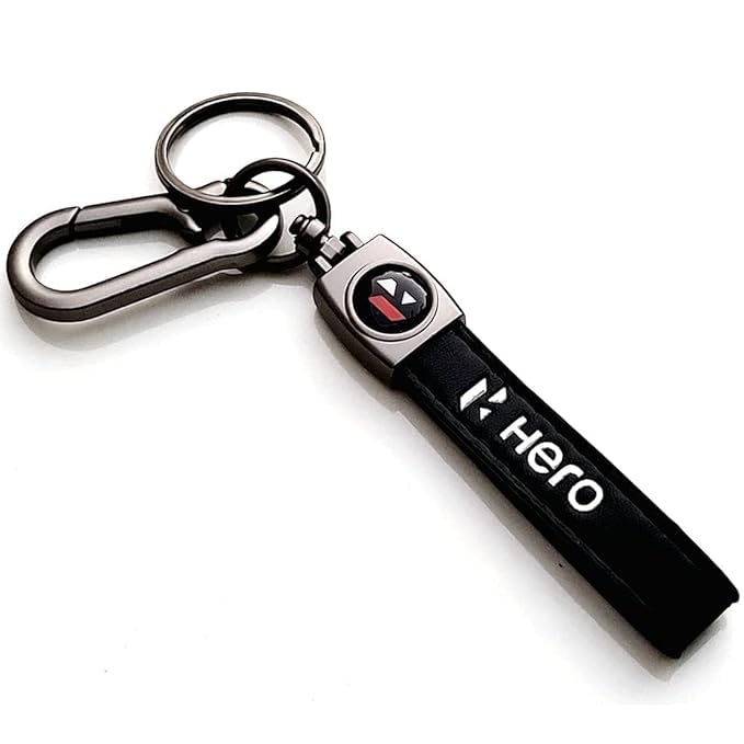 ALTRONA Leather Hero Bike Keychain Locking Hook Compatible with Hero ...
