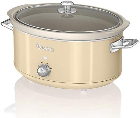 Swan SF17021WHTN Nordic Slow Cooker with 3 Temperature Settings, Keep ...