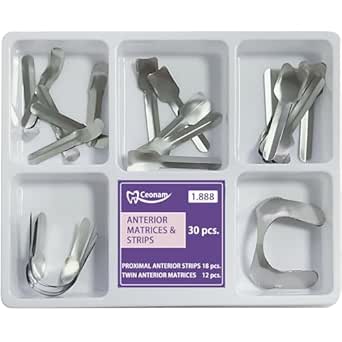 30 Piece Dental Anterior Matrix Kit with Proximal Strips and Twin ...