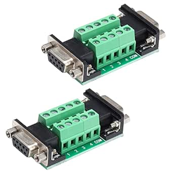Amazon.com: Jienk 2 unids DB9 hembra a hembra Terminal Breakout Board, RS232 D-SUB serie a 9pin ...