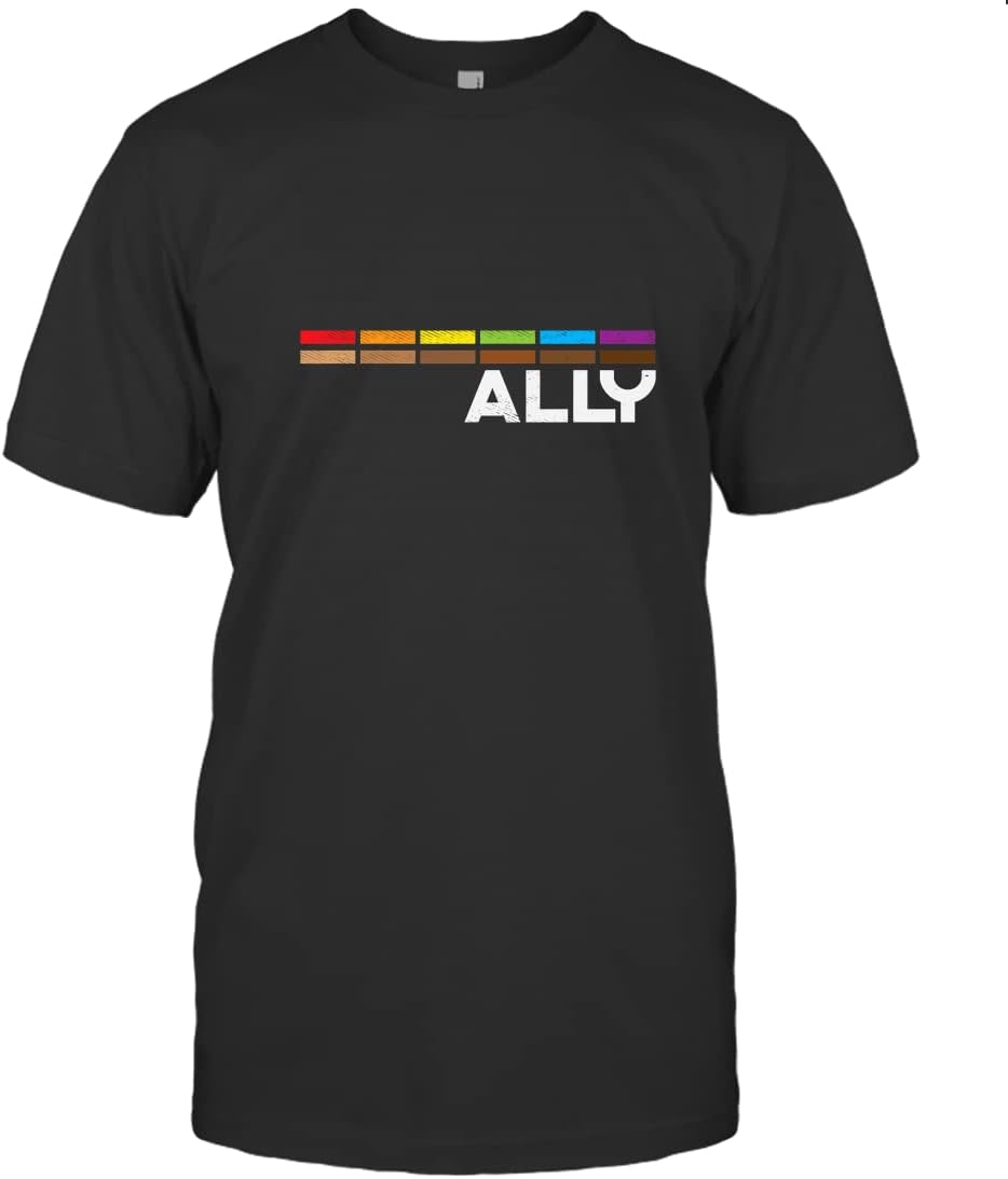 Rainbow Black Pride Ally Equality LGBT African BLM Protest Shirt for ...