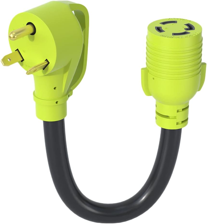 XGGYA NEMA TT-30P Male to L14-30R Female Power Adapter,30 Amp 3 Prong to 4 Prong Generator ...