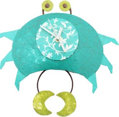 Amazon.com: Beach Crab Wall Clock - Handmade Artistry : Home & Kitchen