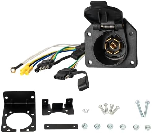 Amazon.com: TIROL Trailer Light Adapter 4 Way Flat and 4 to 7 Way Blade ...