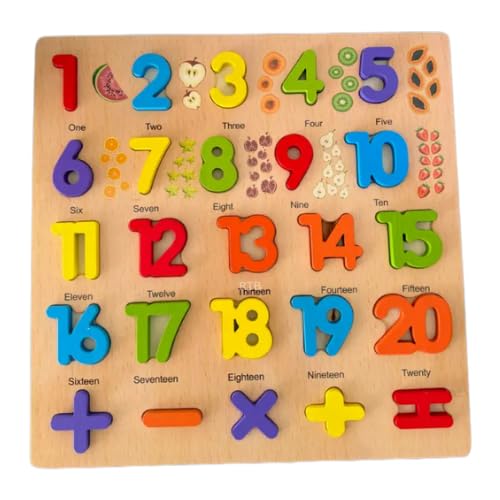 Wooden 3D Number Puzzle Board for Kids - Premium Educational Learning ...
