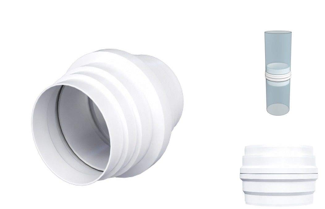 4" 5" 6" Condensation Duct Connector Heat Recovery Extractor Shower ...