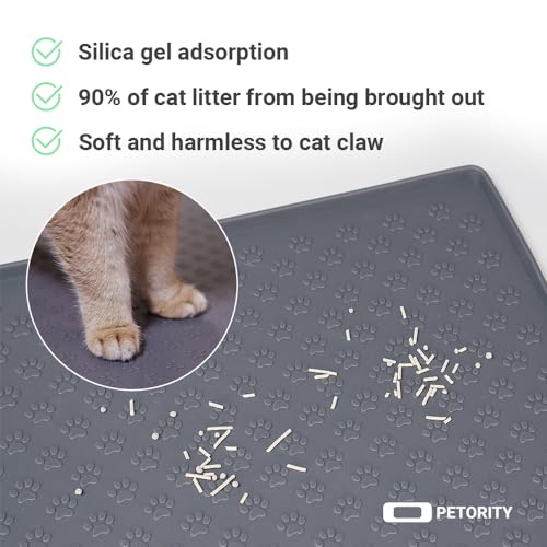 Snapklik.com : PETORITY Cat Litter Mat, Silicone Litter Box Mat For Dog ...